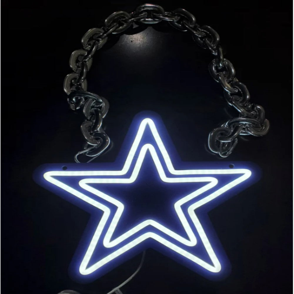 NFL fans chains Dallas Cowboys Led big logo chains for team – Chains for fans