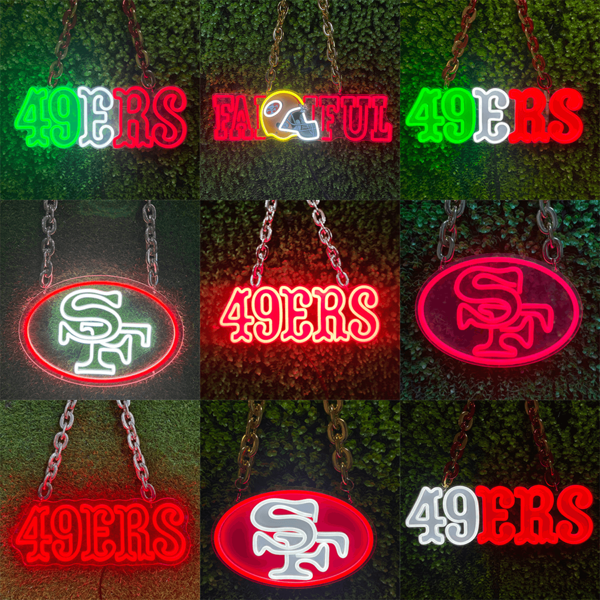 American ball game neon sign chains show your team spirit – Chains for fans